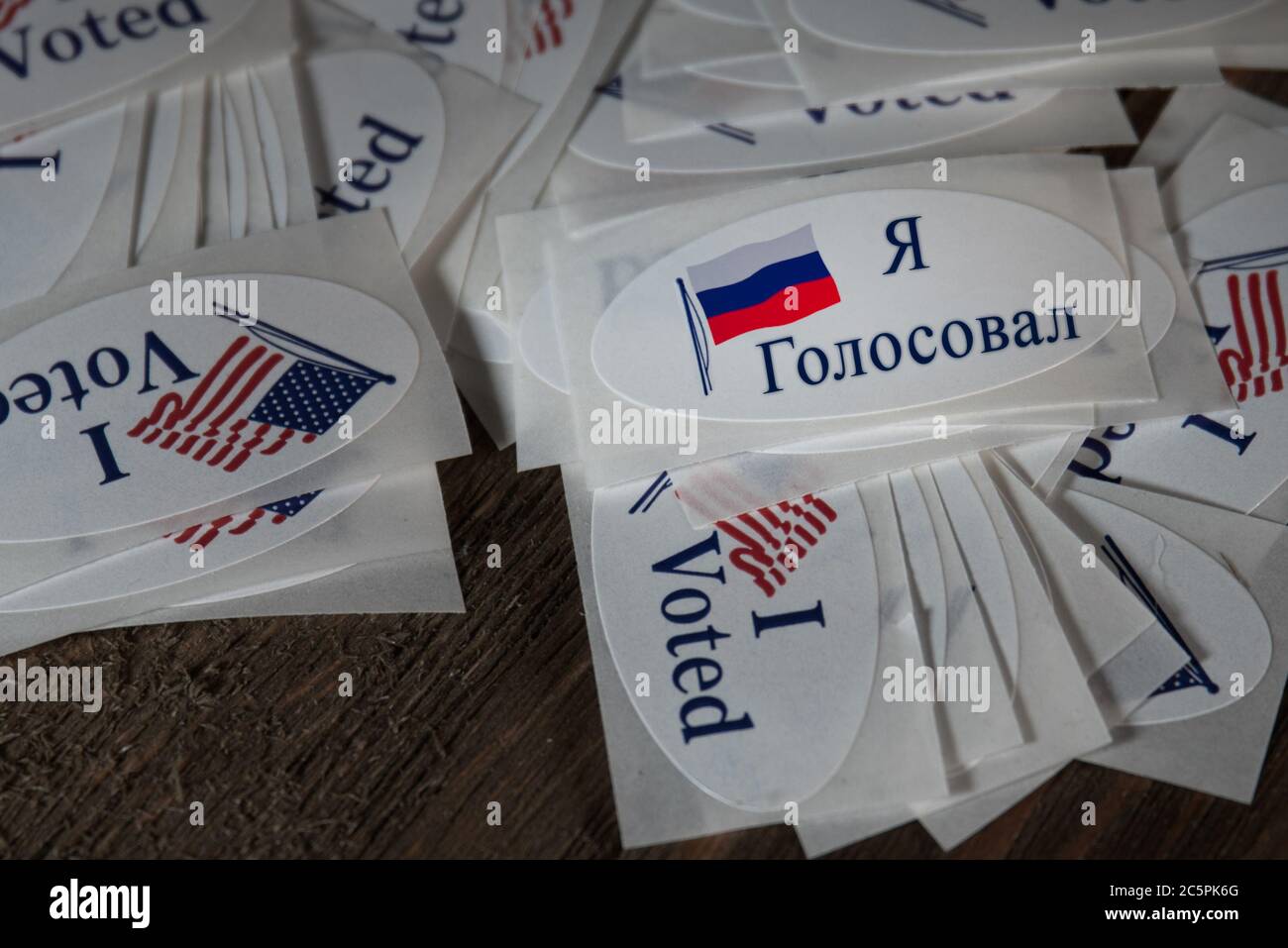 American russian flags hi-res stock photography and images - Alamy