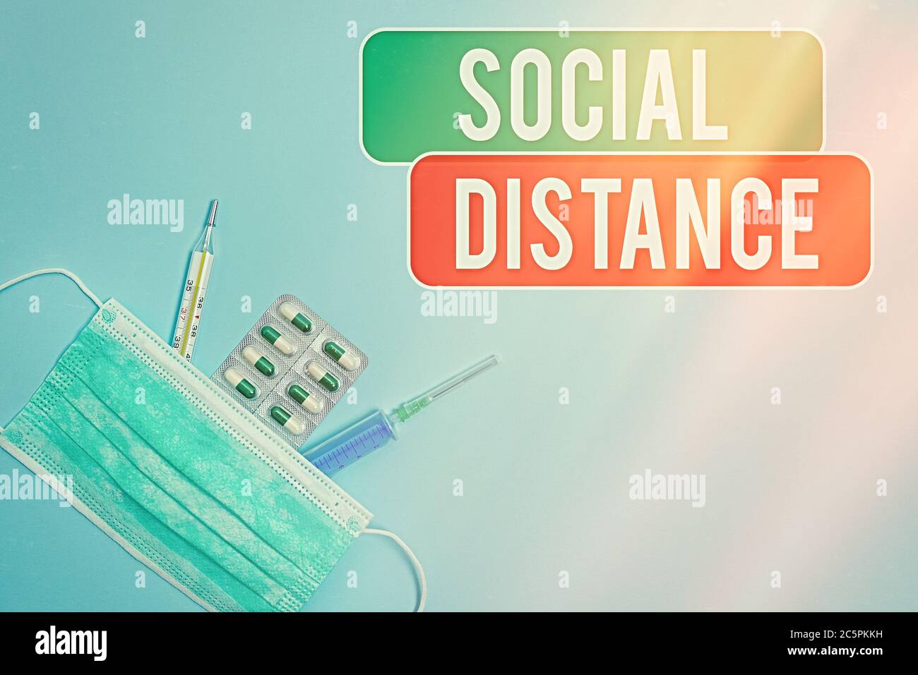 Text sign showing Social Distance. Business photo showcasing ...