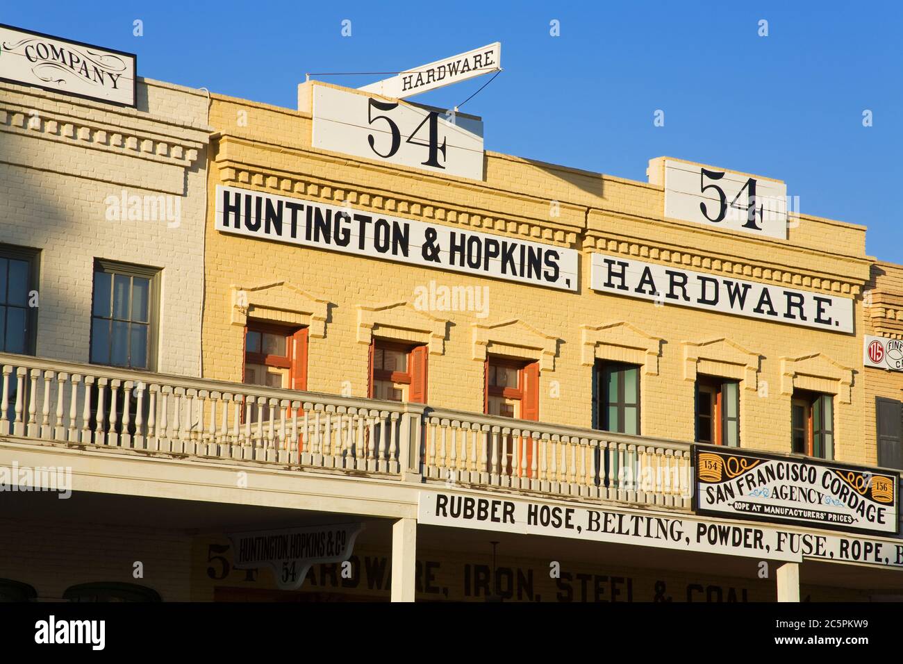 Historic buildings on I Street in Old Town Sacramento, California, USA ...