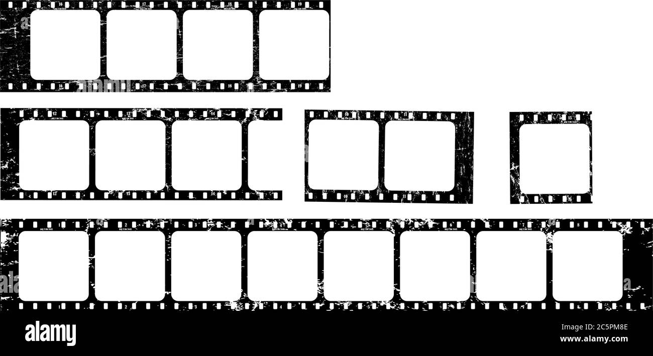 Empty frame of photographic analog film, camera film, grungy photo ...