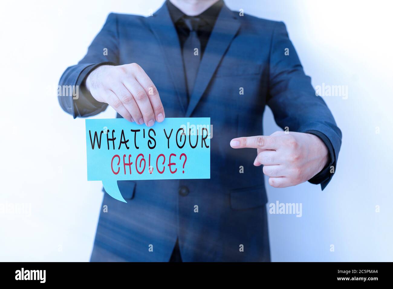 Handwriting text Whats Your Choice Question. Conceptual photo Option ...