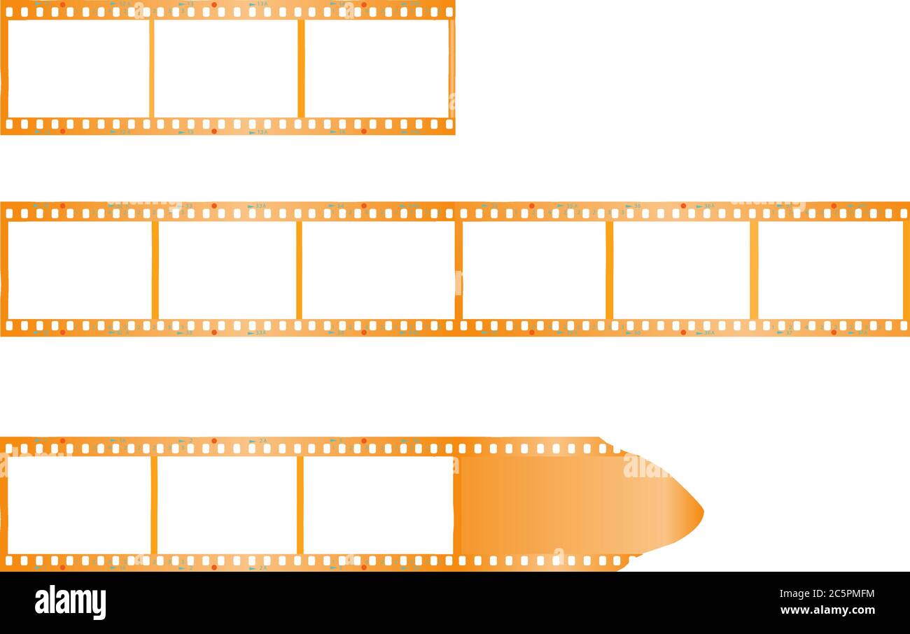 Empty frame of photographic analog film, camera film, grungy photo ...