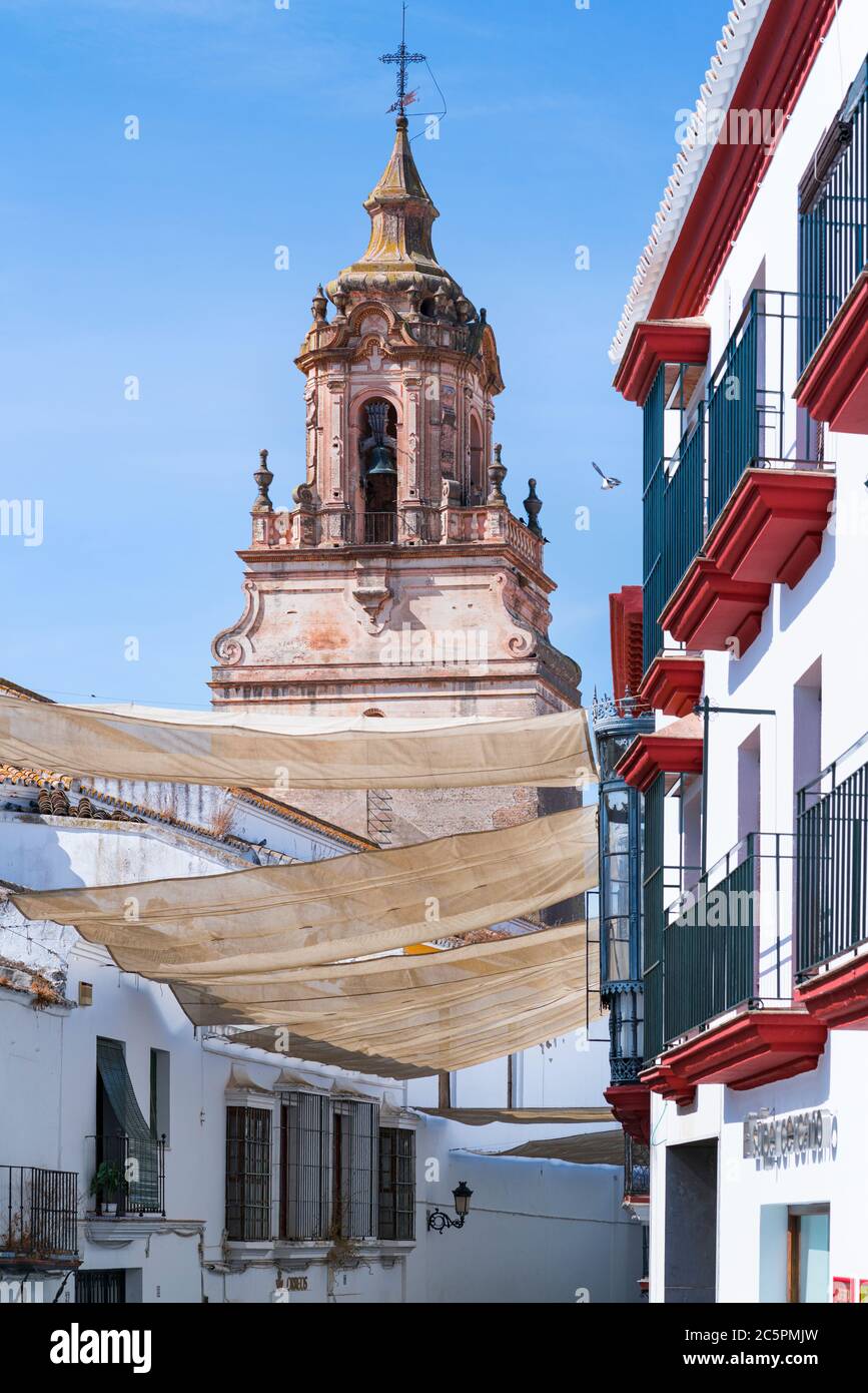 Prim street, Carmona town, Sevilla province, Andalusia, Spain, Europe ...