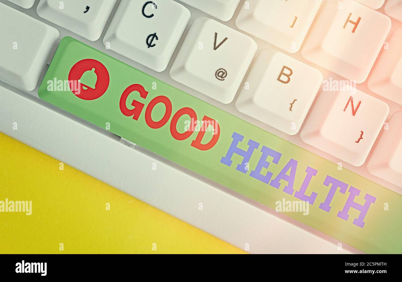 Conceptual hand writing showing Good Health. Concept meaning state of ...
