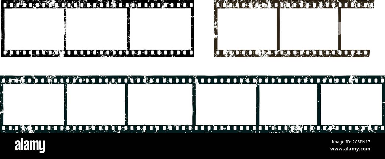 Empty frame of photographic analog film, camera film, grungy photo ...