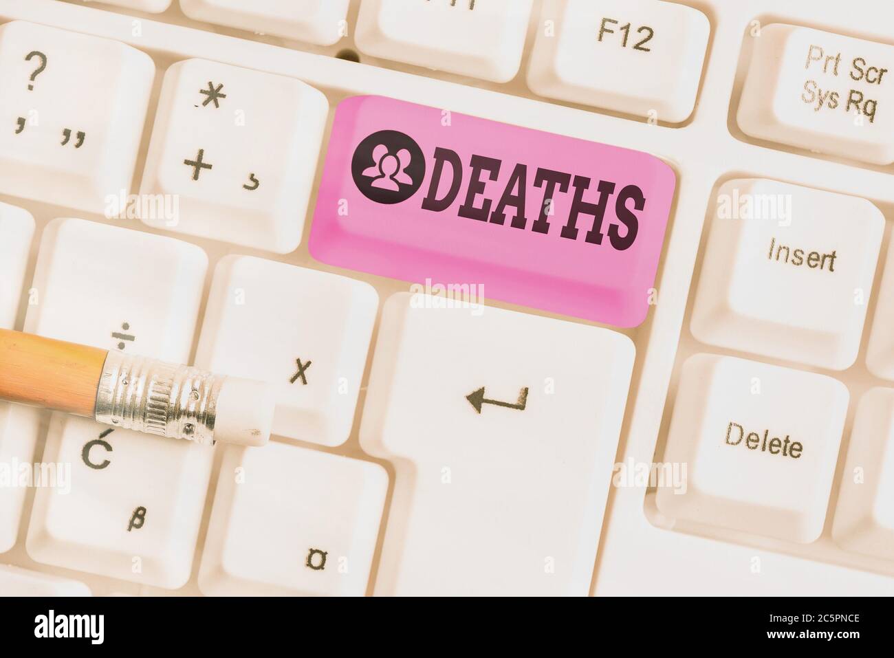 Conceptual hand writing showing Deaths. Concept meaning permanent ...