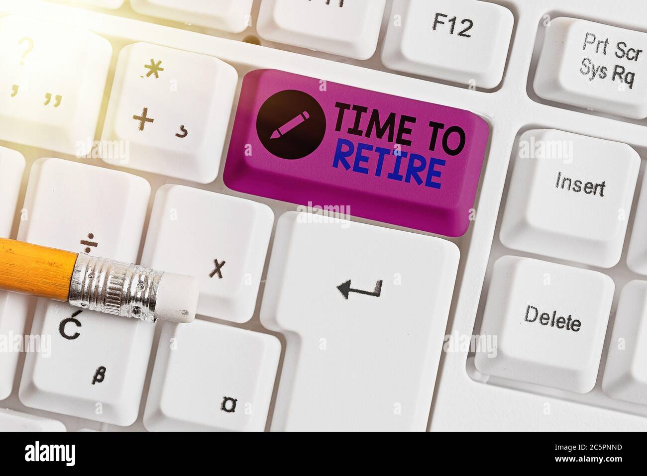 Conceptual hand writing showing Time To Retire. Concept meaning bank ...
