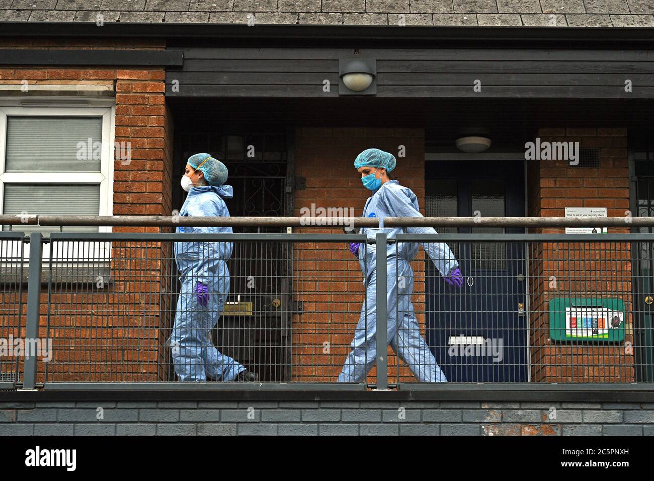 Police forensic officers at vulcan way on the westbourne estate hi-res ...