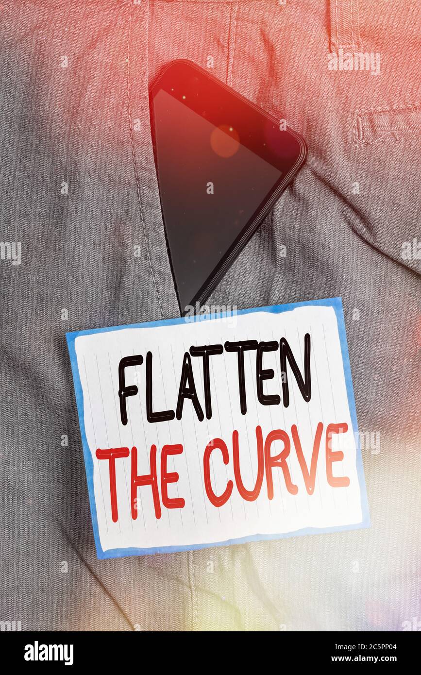 Conceptual hand writing showing Flatten The Curve. Concept meaning ... Conceptual hand writing showing Flatten The Curve. Concept meaning ...