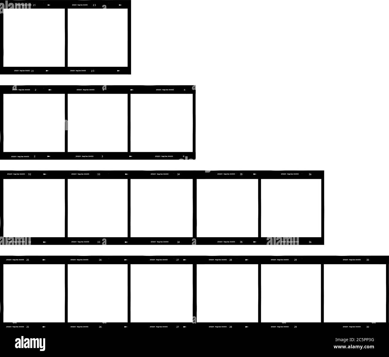 Empty frame of photographic analog film, camera film, grungy photo ...