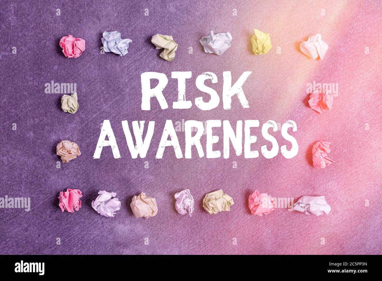 Handwriting text writing Risk Awareness. Conceptual photo recognizing ...