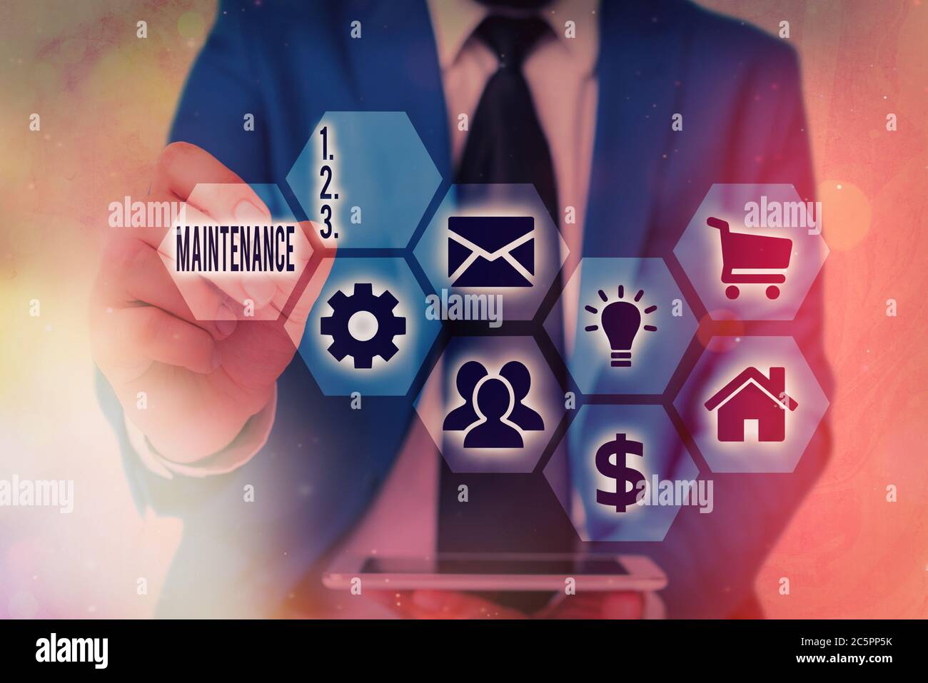 Conceptual hand writing showing Maintenance. Concept meaning method of ...