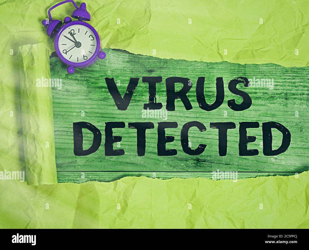 Word writing text Virus Detected. Business photo showcasing a computer ...