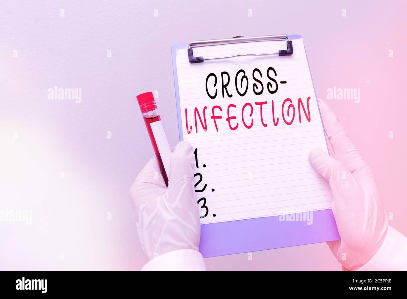 Handwriting text Cross Infection. Conceptual photo diseasecausing ...