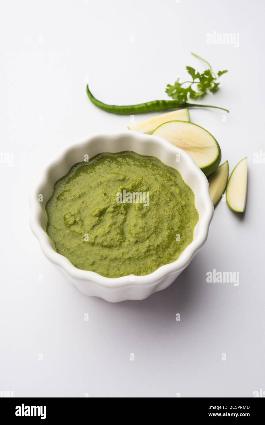 Green mango chutney, also known as raw mango chutney, is an Indian ...