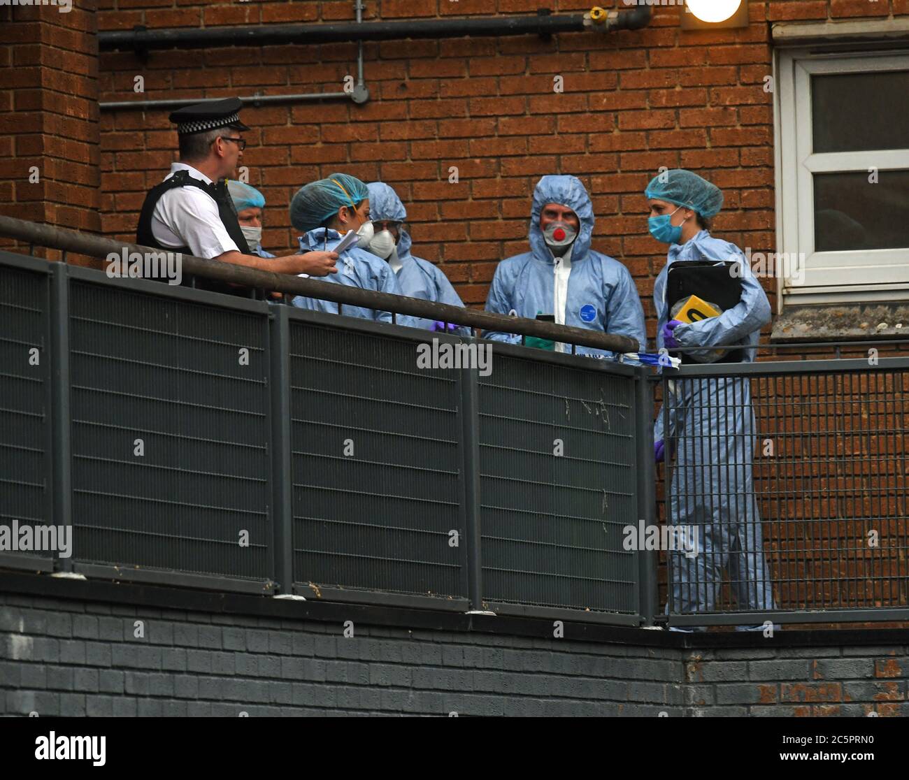 Police forensic officers at vulcan way on the westbourne estate hi-res ...