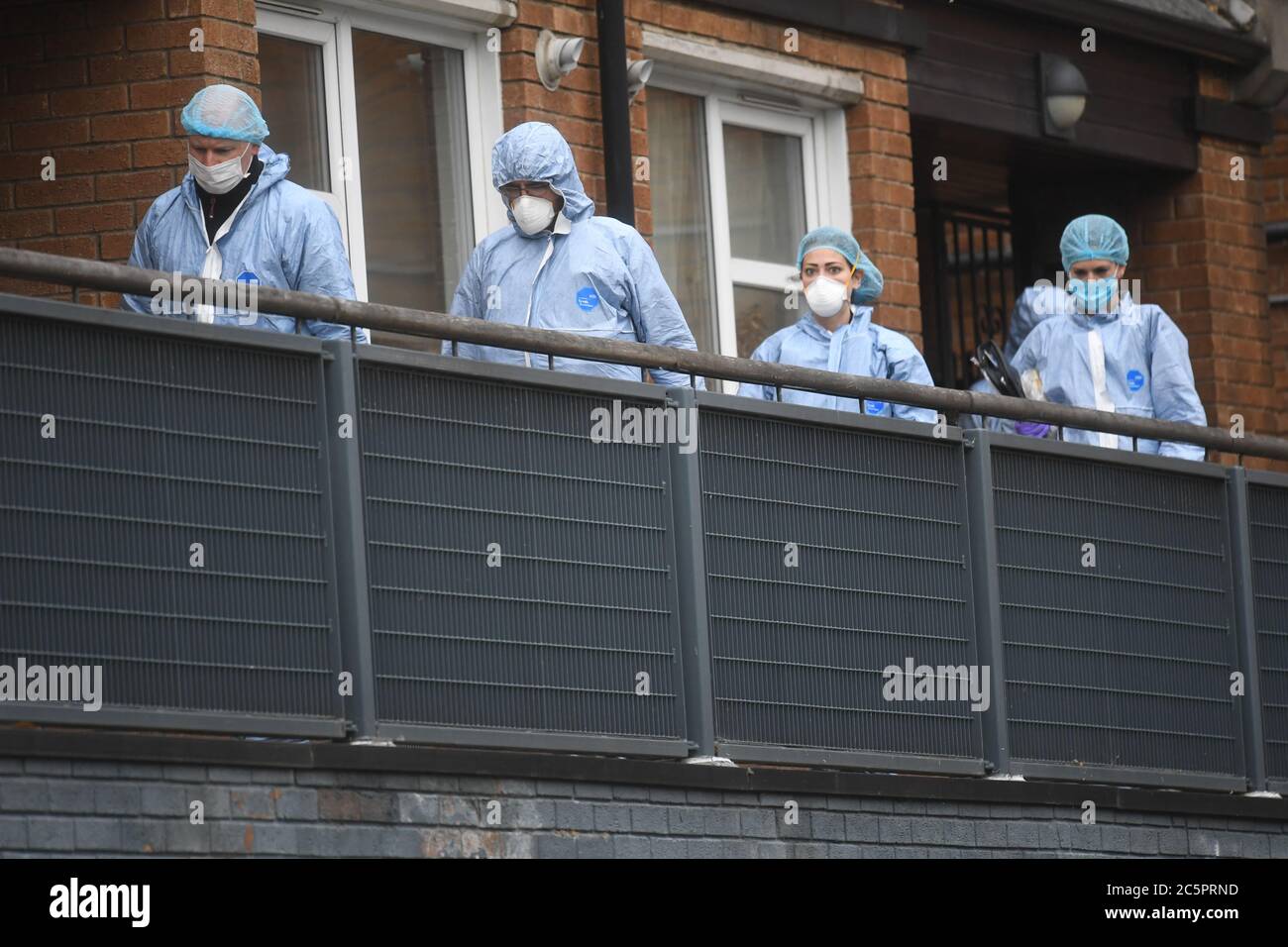 Police forensic officers at vulcan way on the westbourne estate hi-res ...