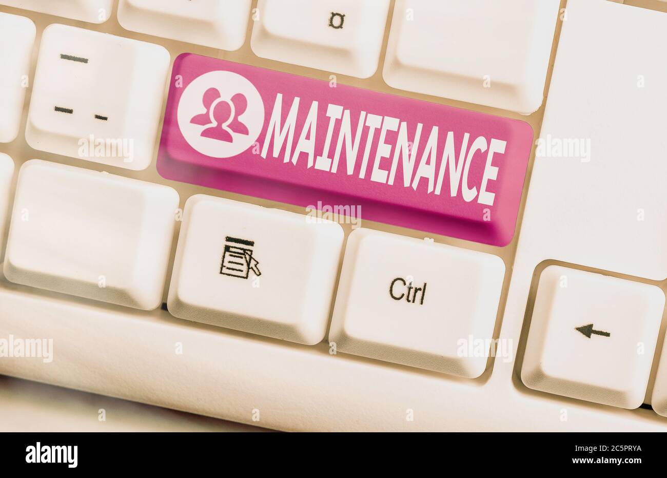 Handwriting text Maintenance. Conceptual photo method of preserving or ...