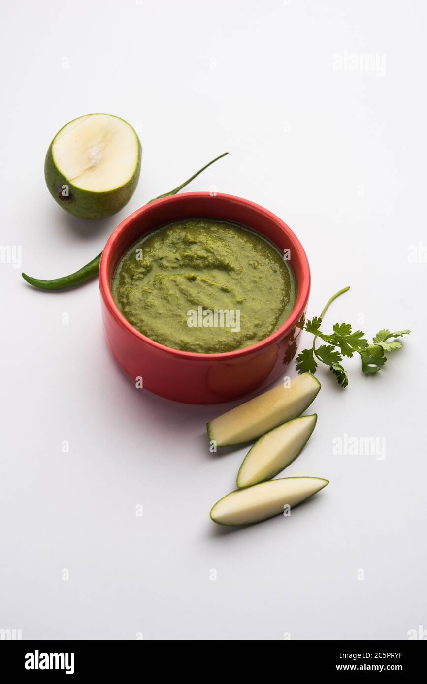 Green mango chutney, also known as raw mango chutney, is an Indian ...