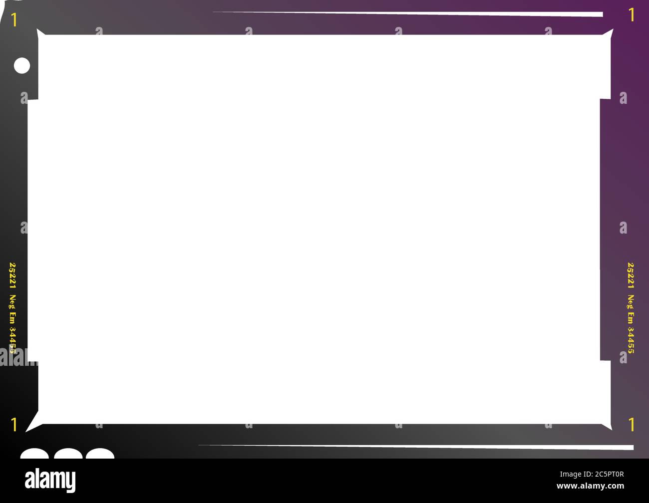 Empty frame of photographic analog film, camera film, grungy photo ...