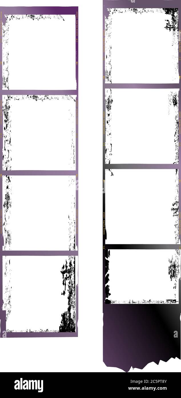 Empty frame of photographic analog film, camera film, grungy photo ...