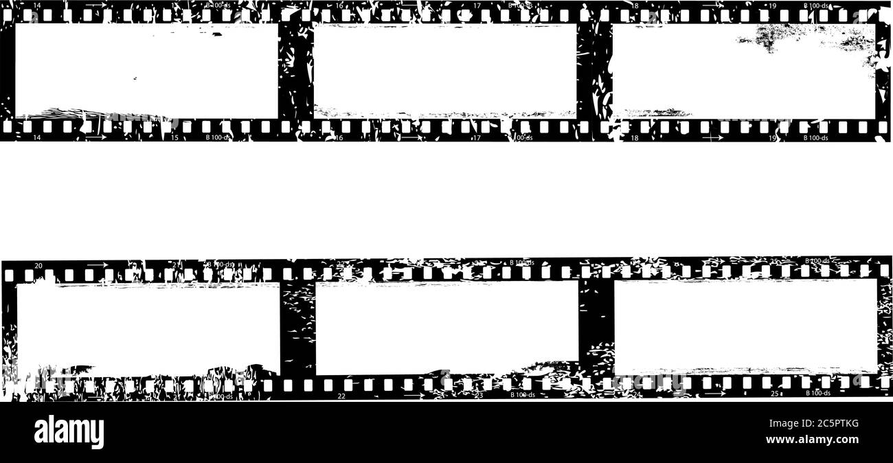 Empty frame of photographic analog film, camera film, grungy photo ...