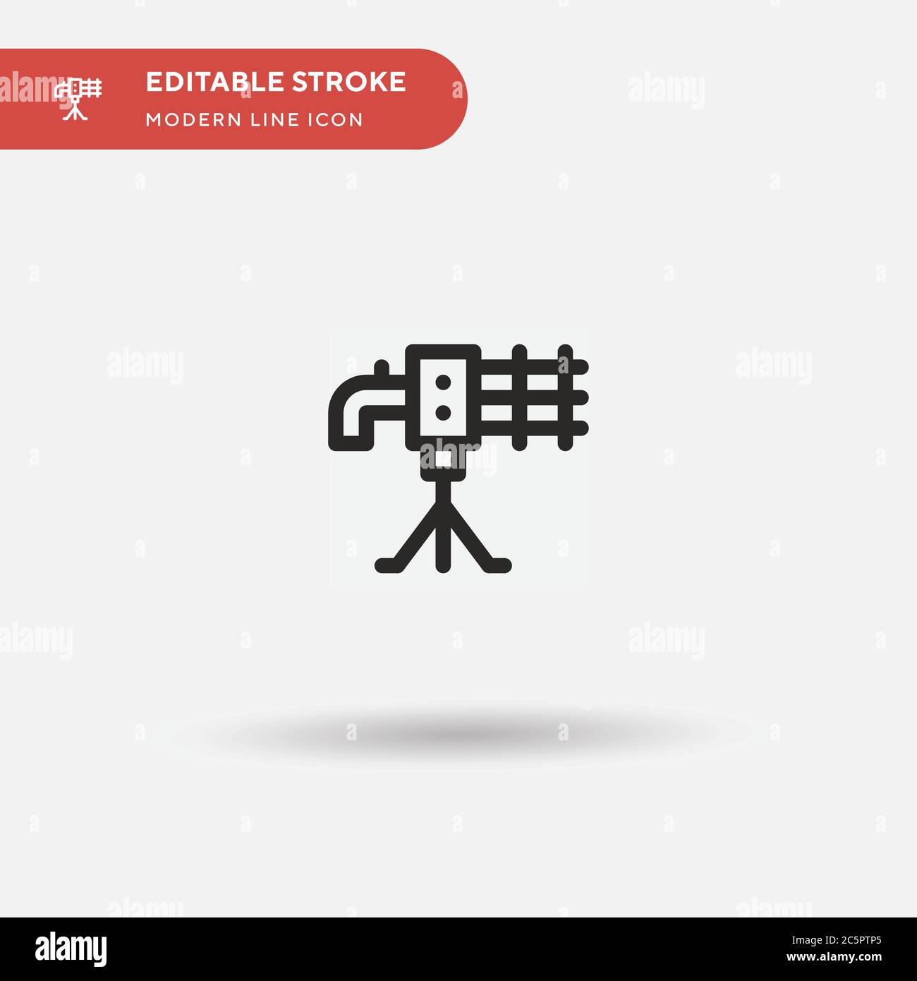 Machine Gun Simple vector icon. Illustration symbol design template for ...