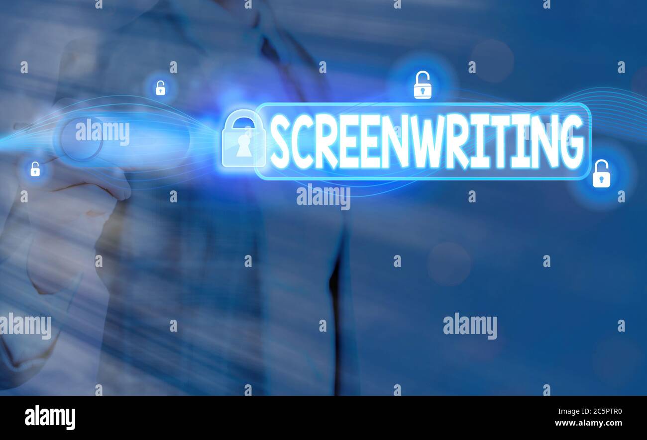 Word writing text Screenwriting. Business photo showcasing the art and ...