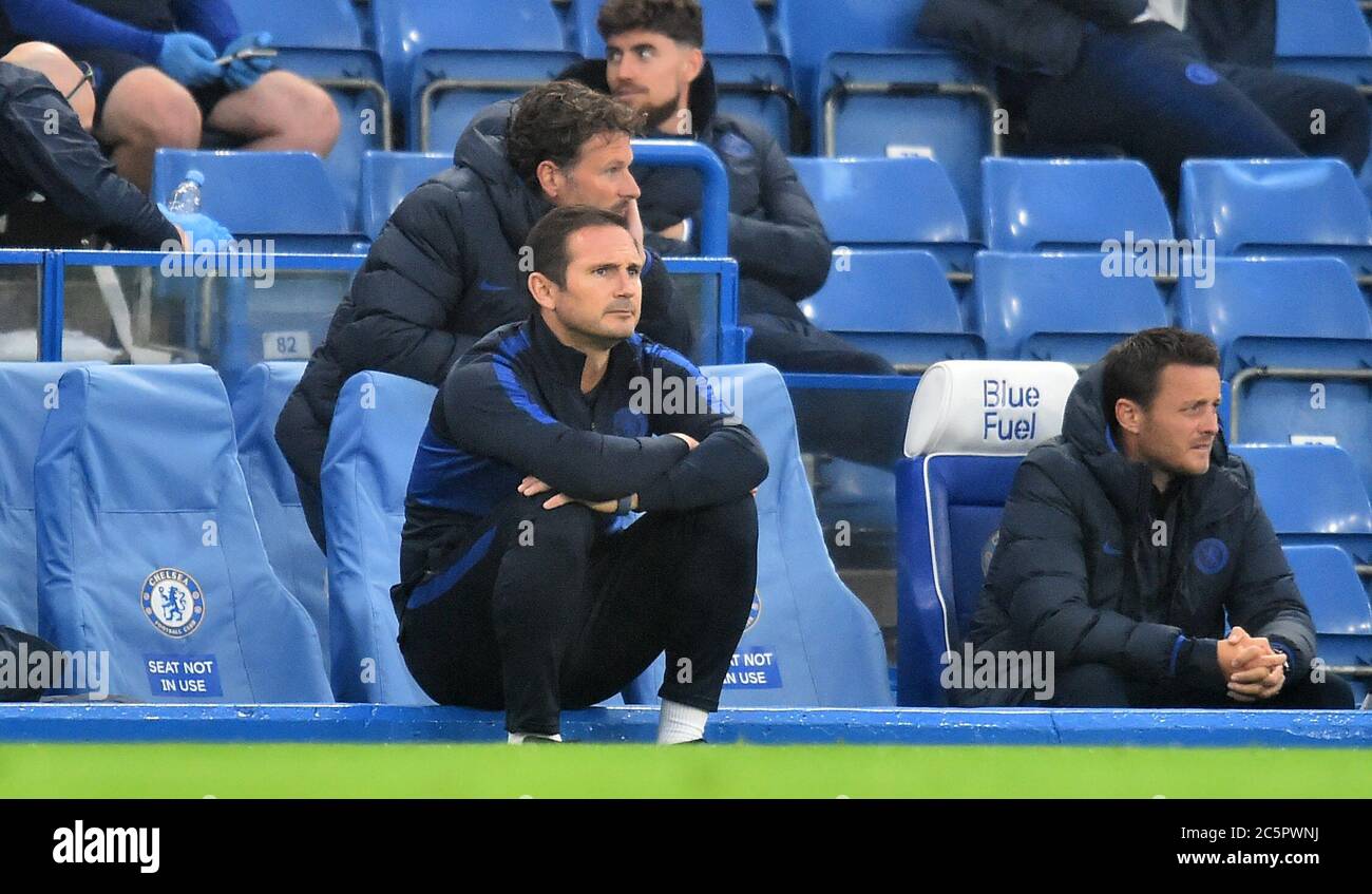 Chelsea manager Frank Lampard during the Premier League match at ...