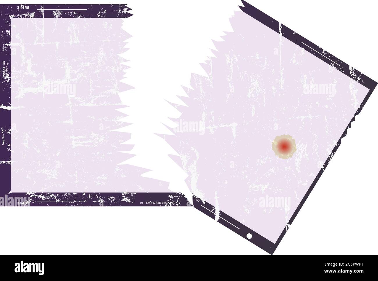 Empty frame of photographic analog film, camera film, grungy photo ...