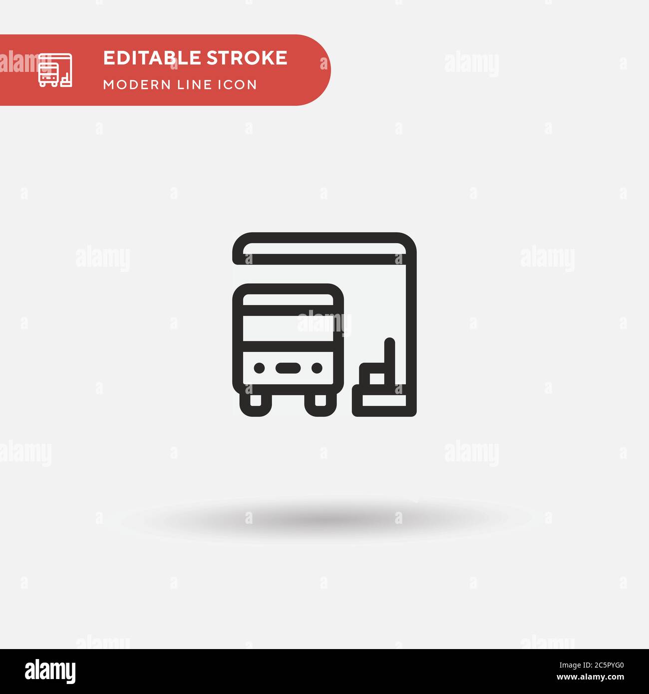 Bus Stop Simple vector icon. Illustration symbol design template for ...