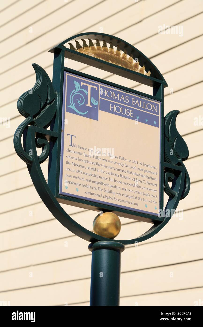 Thomas Fallon House Museum,San Jose,California,USA Stock Photo - Alamy