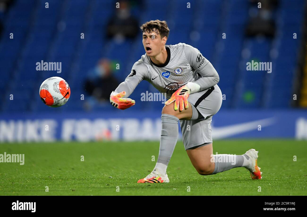 Chelsea goalkeeper Kepa Arrizabalaga during the Premier League match at ...