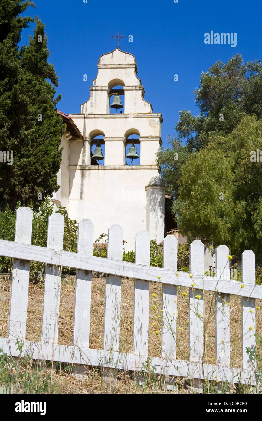 Bell tower at Mission San Juan Bautista,California,USA Stock Photo - Alamy