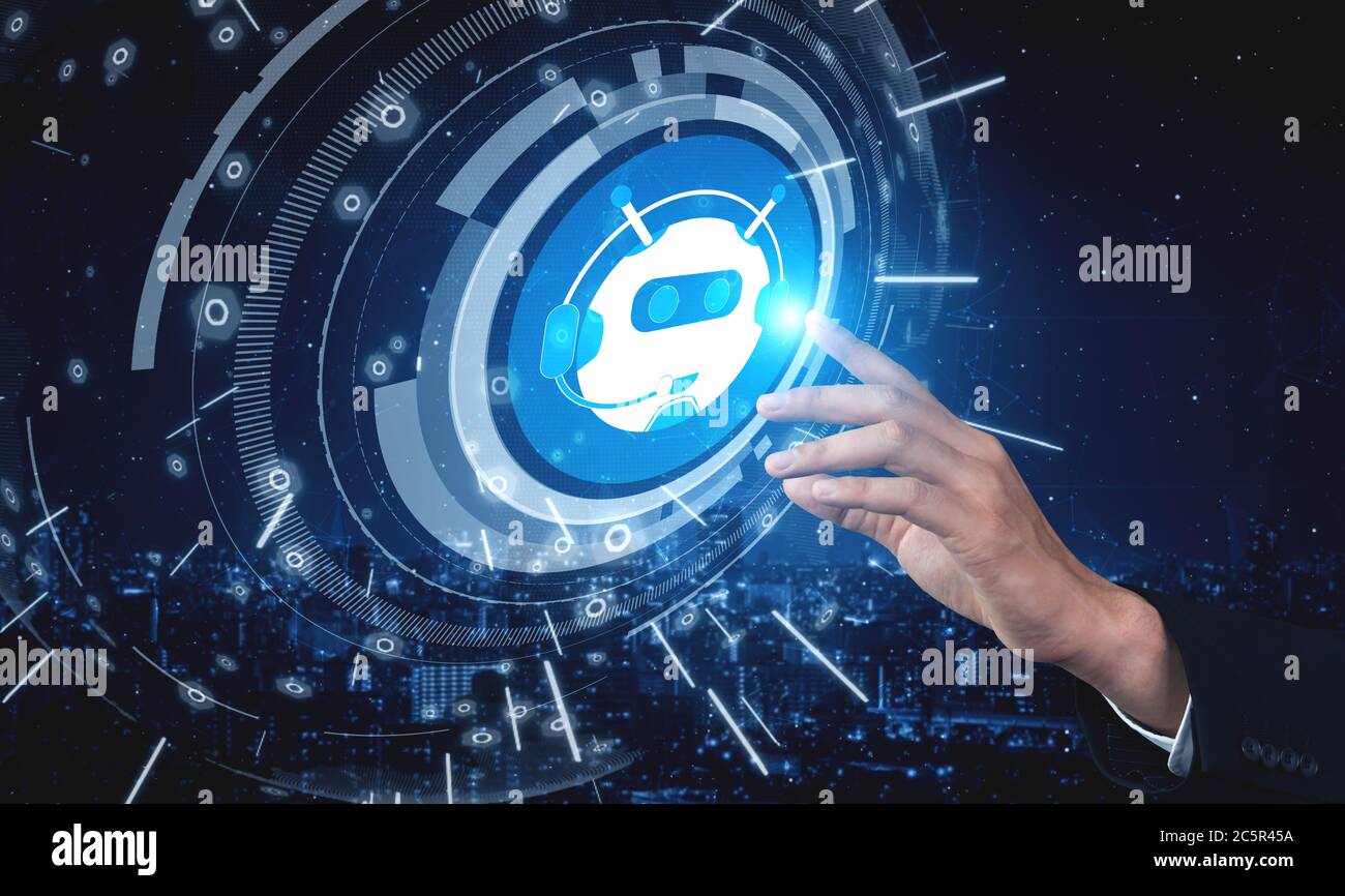 AI Chatbot smart digital customer service application concept Stock ... AI Chatbot smart digital customer service application concept Stock ...