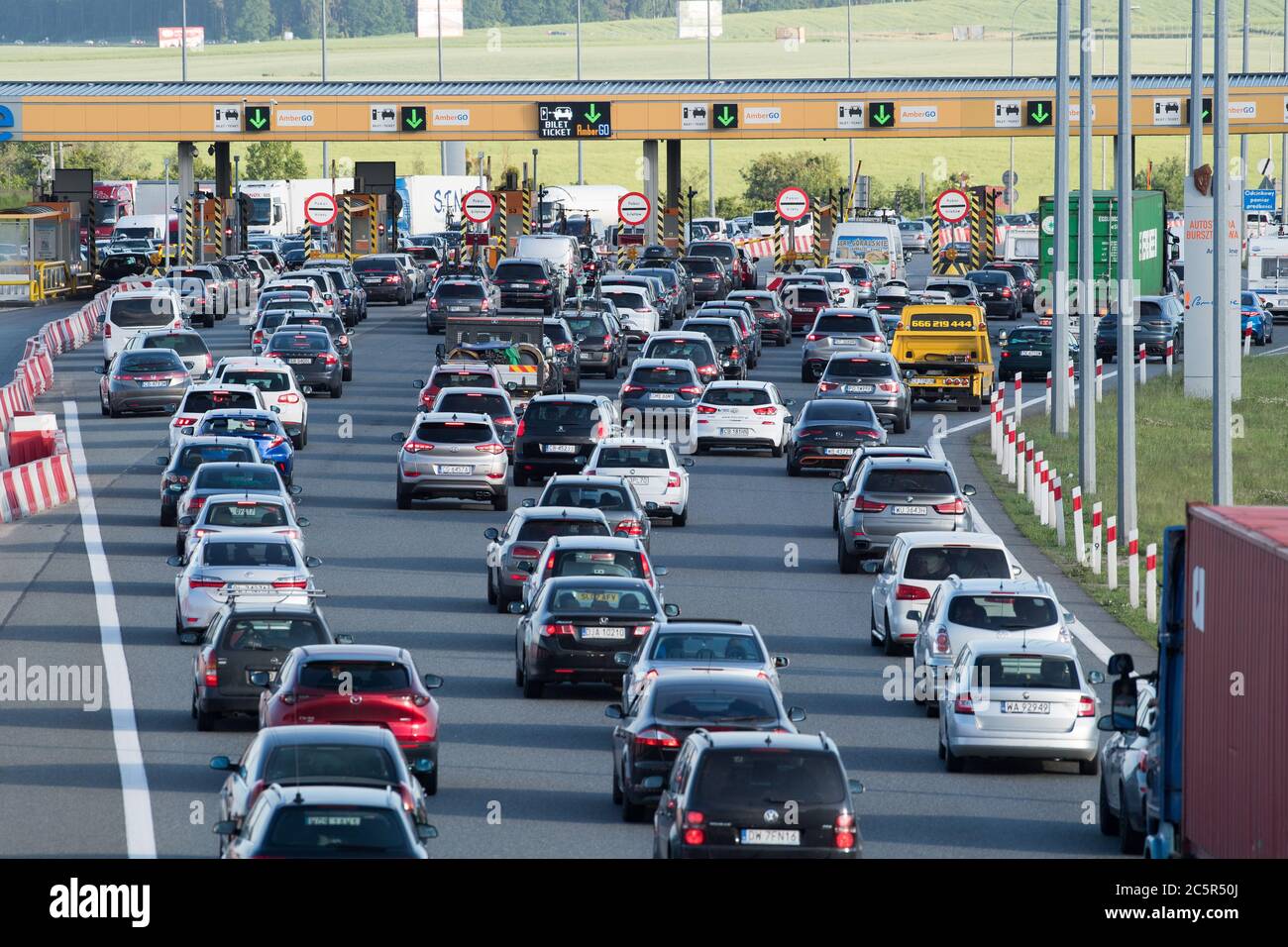 Toll station on Autostrada A1 called Amber Highway (Autostrada ...