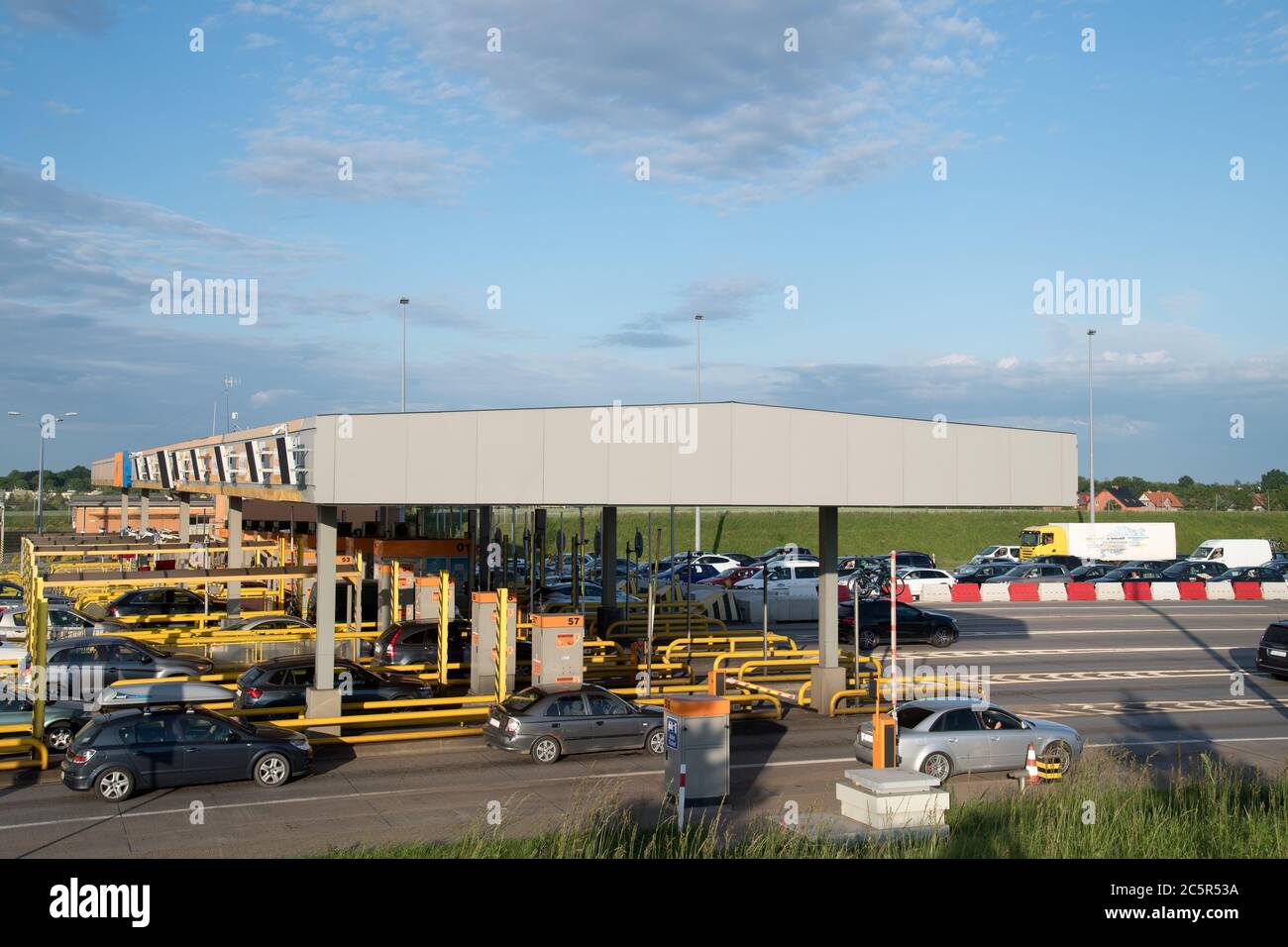 Toll station on Autostrada A1 called Amber Highway (Autostrada ...