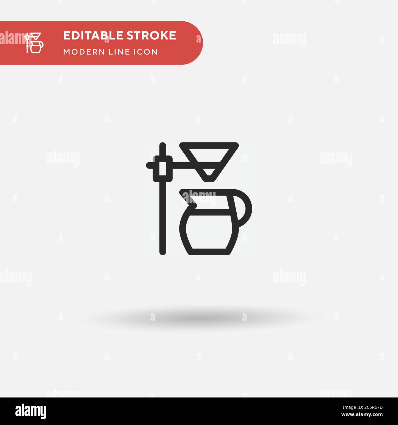 Coffee Maker Simple vector icon. Illustration symbol design template ...