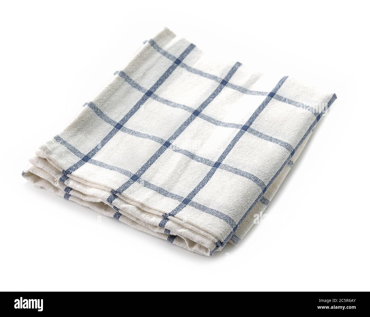 new folded kitchen towel isolated on white background Stock Photo - Alamy