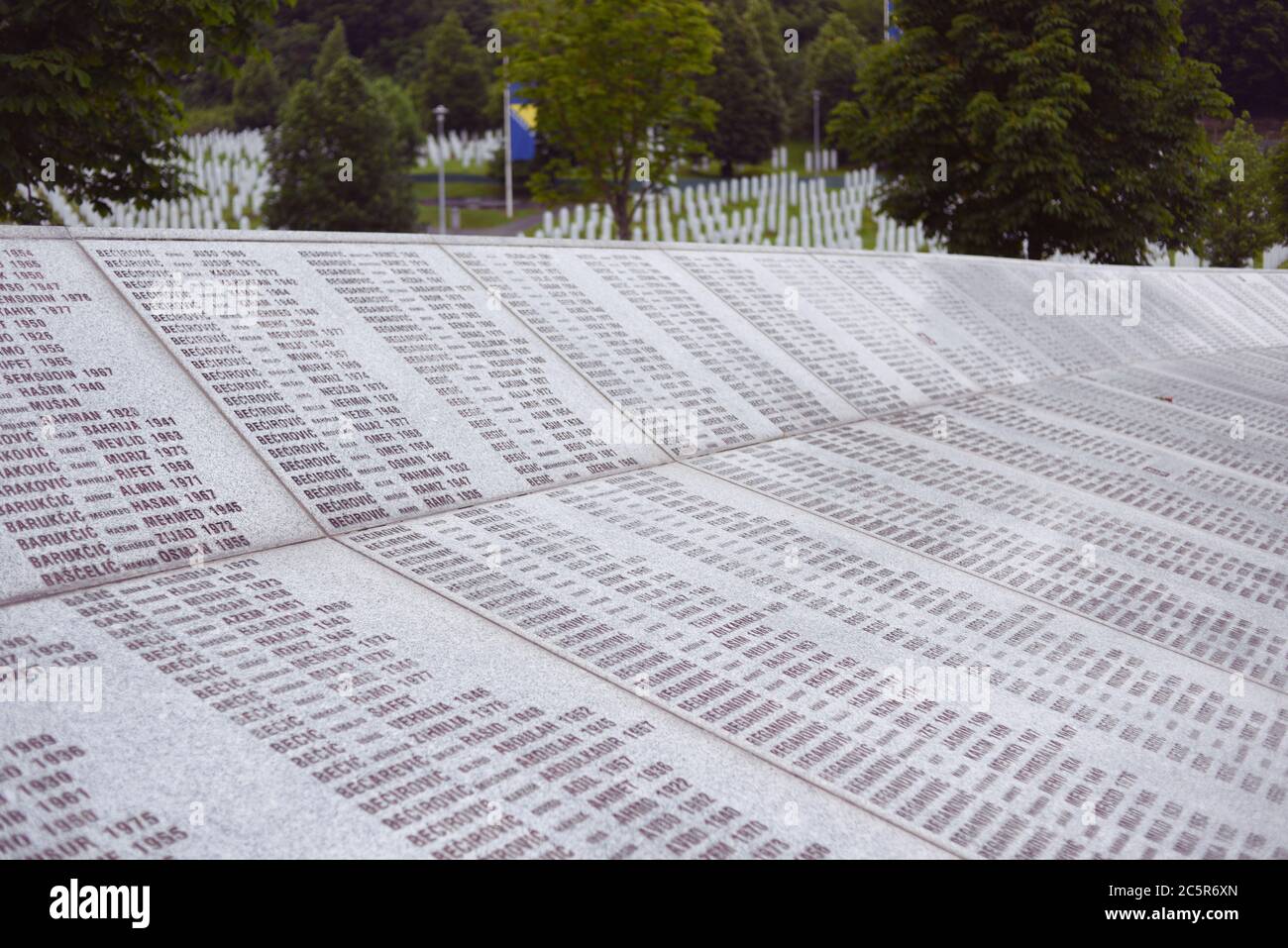 Srebrenica, Potocari, Bosnia-Herzegovina, June 01 2020: Srebrenica ...