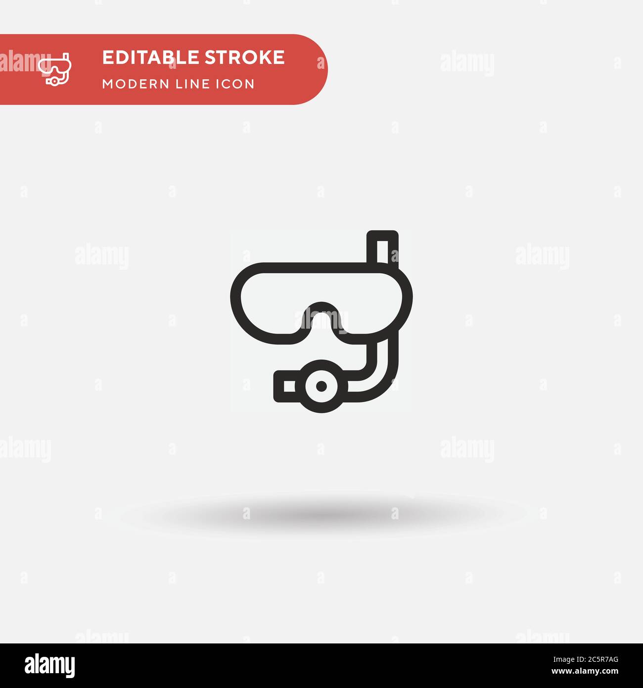 Snorkeling Simple vector icon. Illustration symbol design template for ...