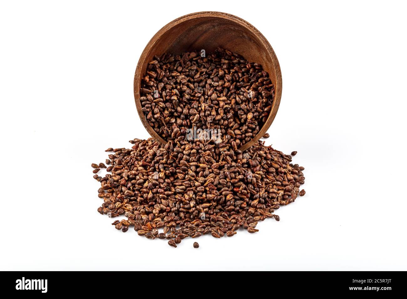 Grape plant seeds. Close up with dried grape seeds. Close-up raw grape ...