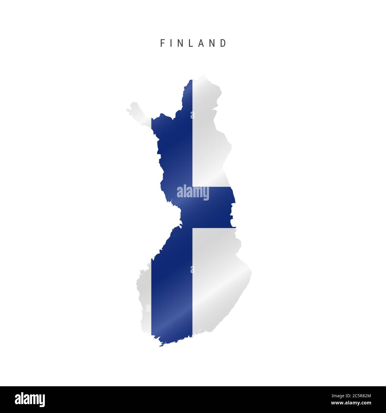 Detailed waving flag map of Finland. map with masked flag Stock Photo ...