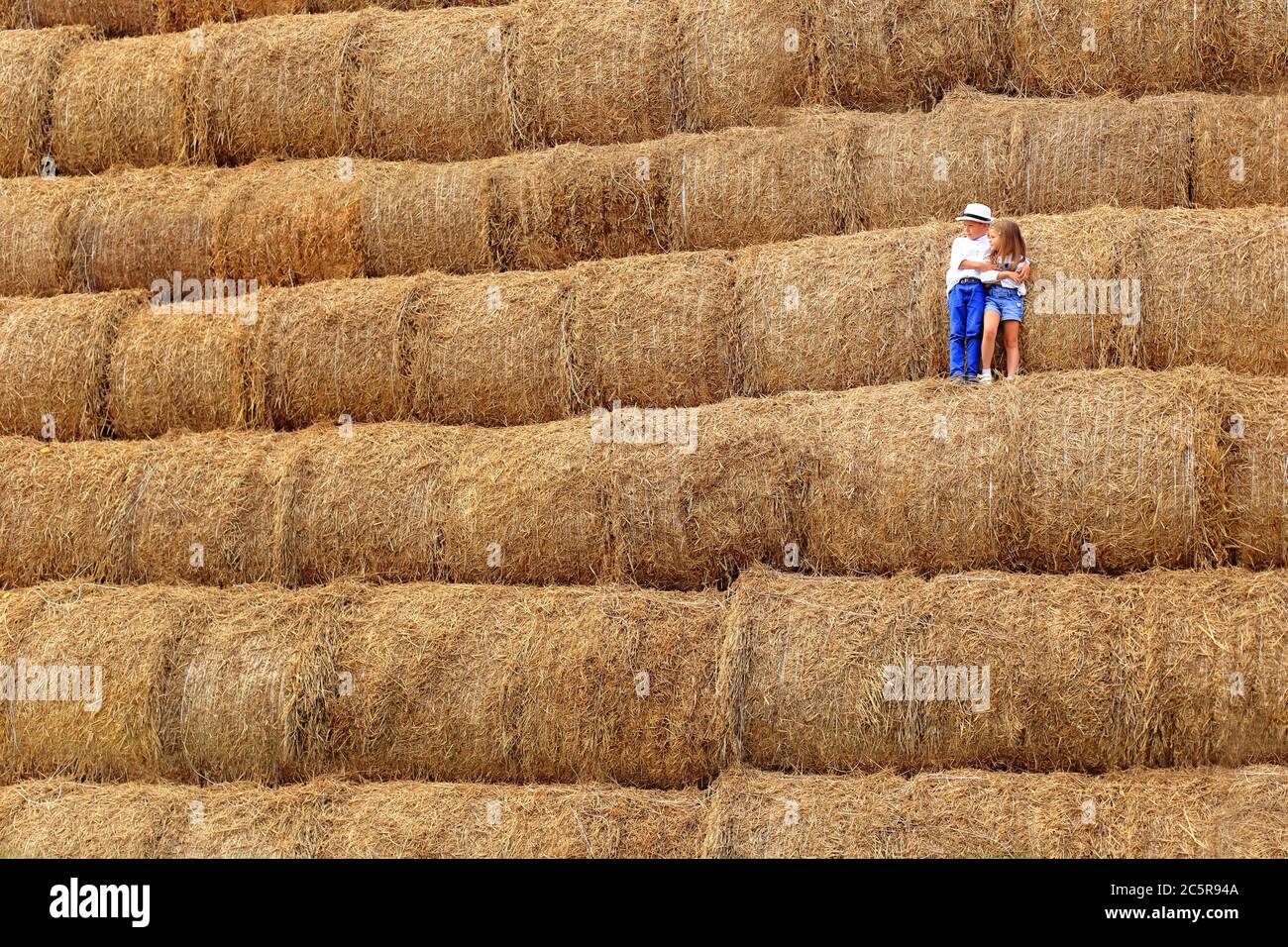 Haystack Children High Resolution Stock Photography and Images - Alamy