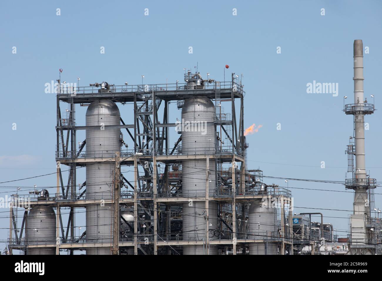 British petroleum (BP) oil refinery property Stock Photo - Alamy