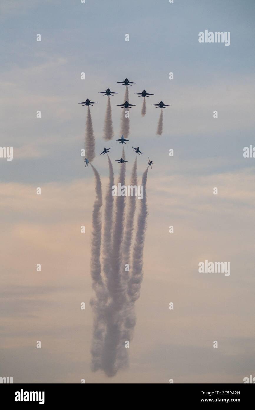 Washington, United States. 04th July, 2020. Military aircraft perform ...