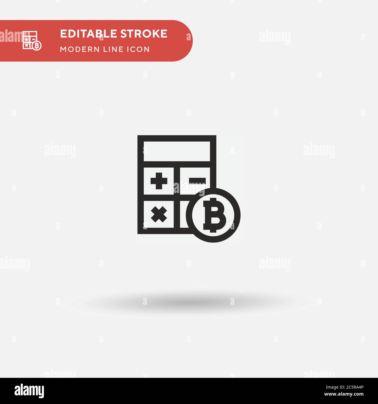 Calculator Simple vector icon. Illustration symbol design template for ...