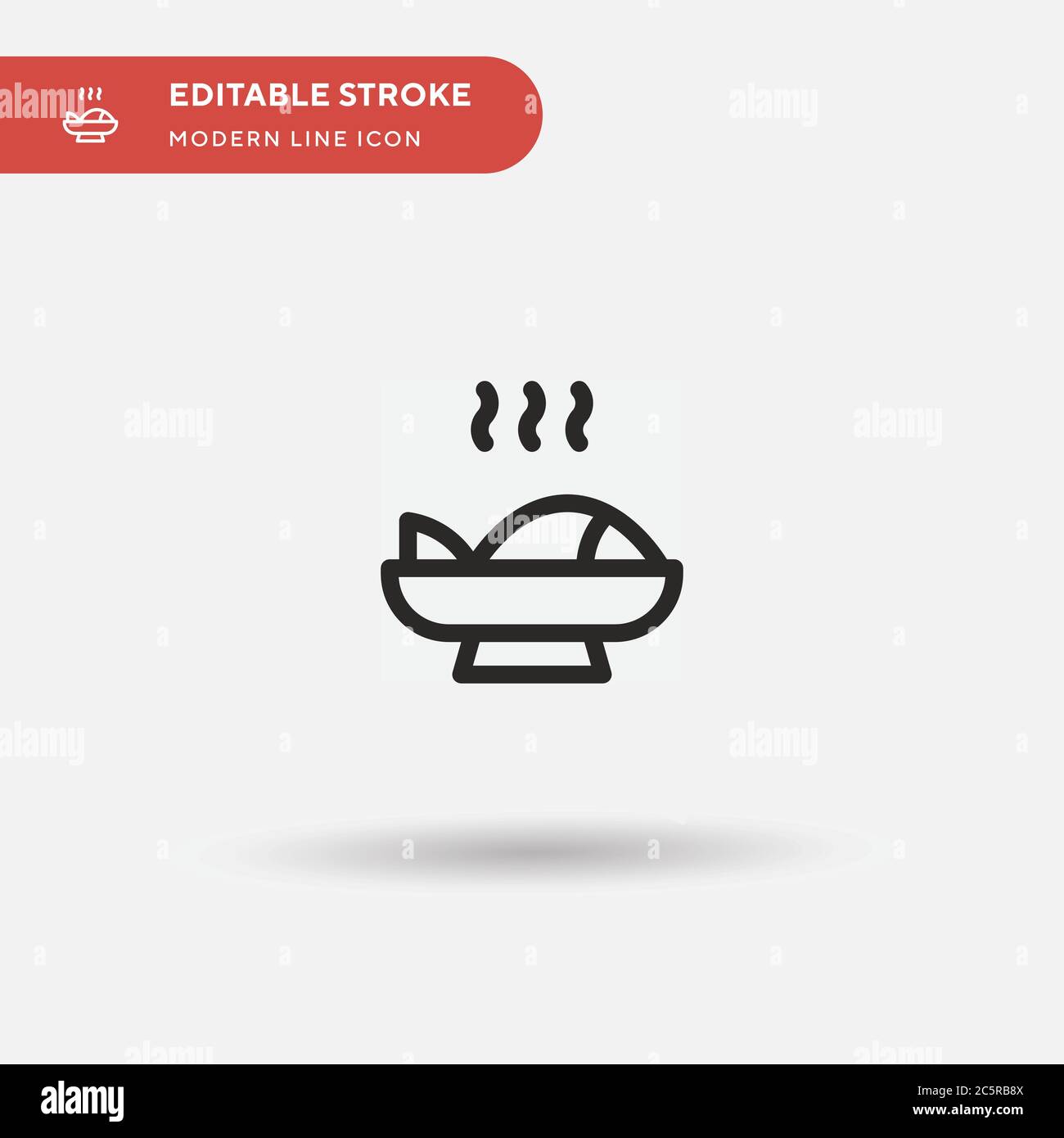Steamed Fish Simple vector icon. Illustration symbol design template ...