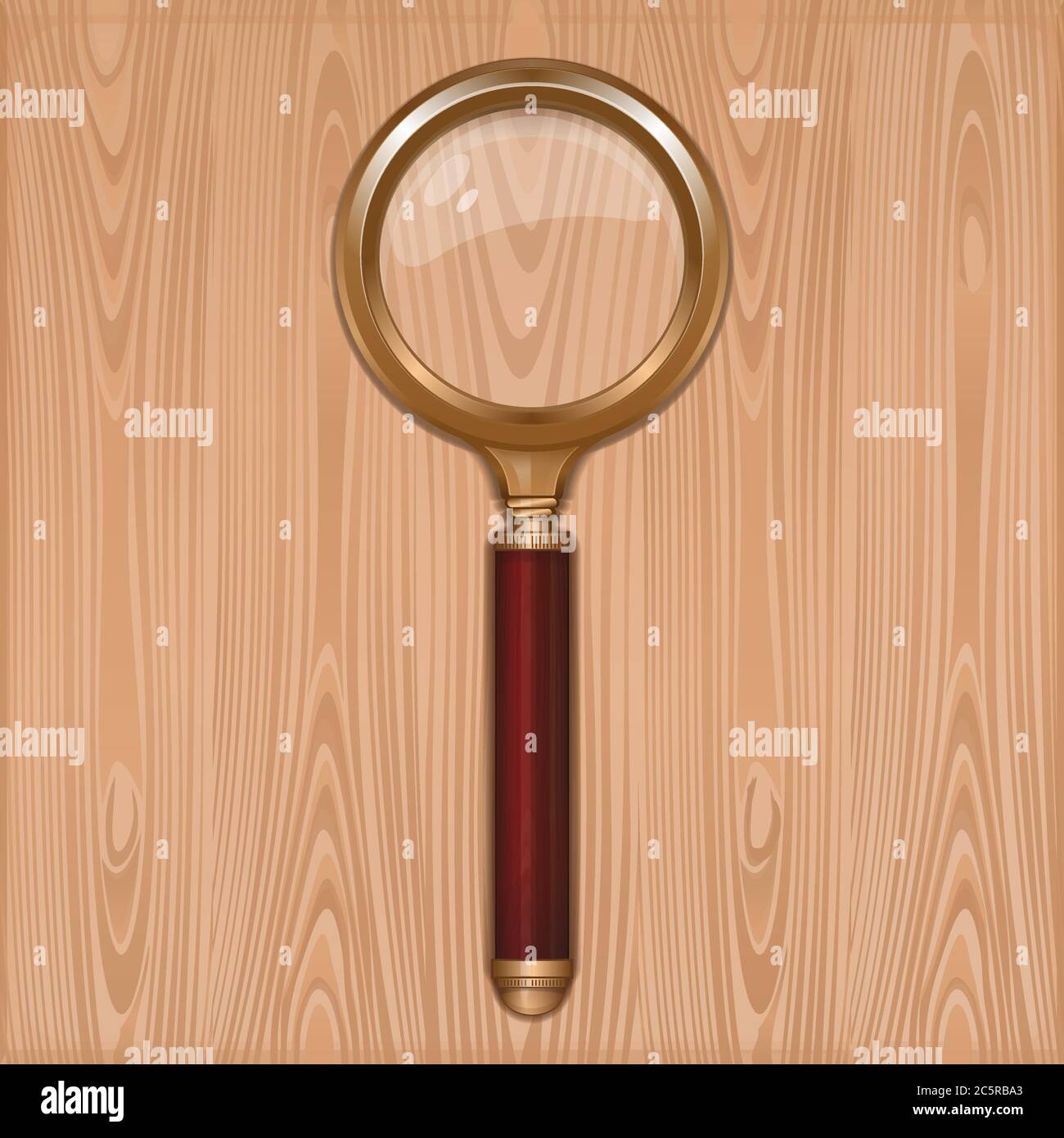 Magnifying glass wood handle Stock Vector Images - Alamy