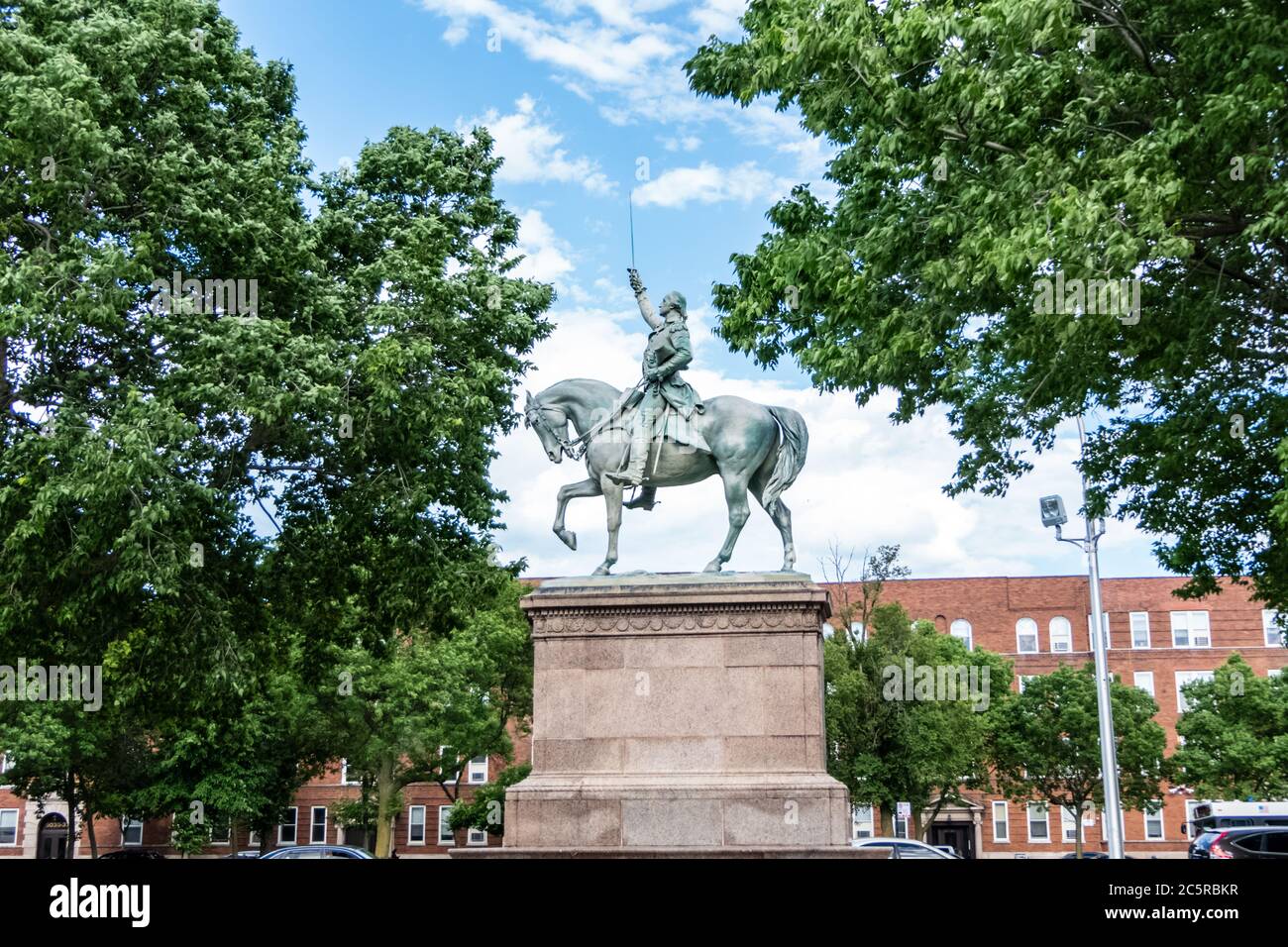 George Washington's statue. Monument located in Chicago Illinois ...